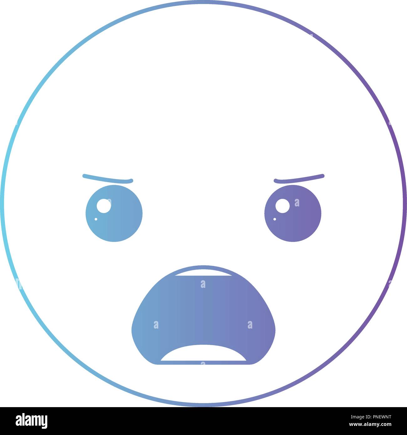 cartoon angry head kawaii character Stock Vector Image & Art - Alamy