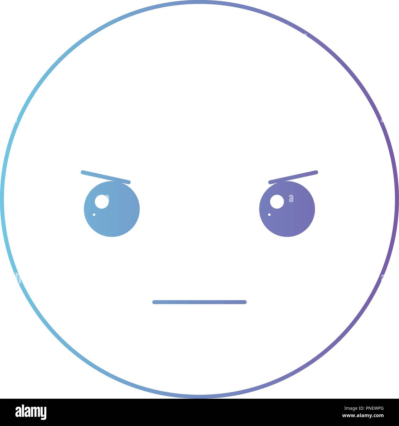 cartoon angry head kawaii character Stock Vector Image & Art - Alamy