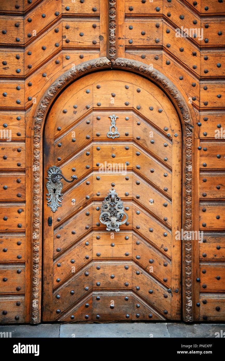 Wood door abstract patterns in Prague Czech Republic Stock Photo - Alamy