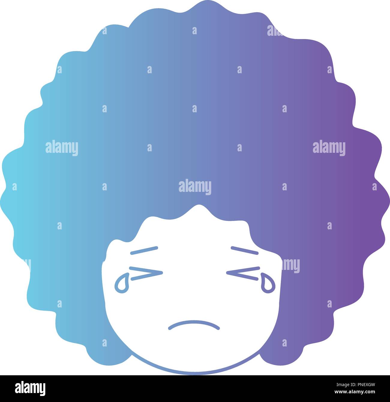 cartoon sad man head kawaii character Stock Vector Image & Art - Alamy