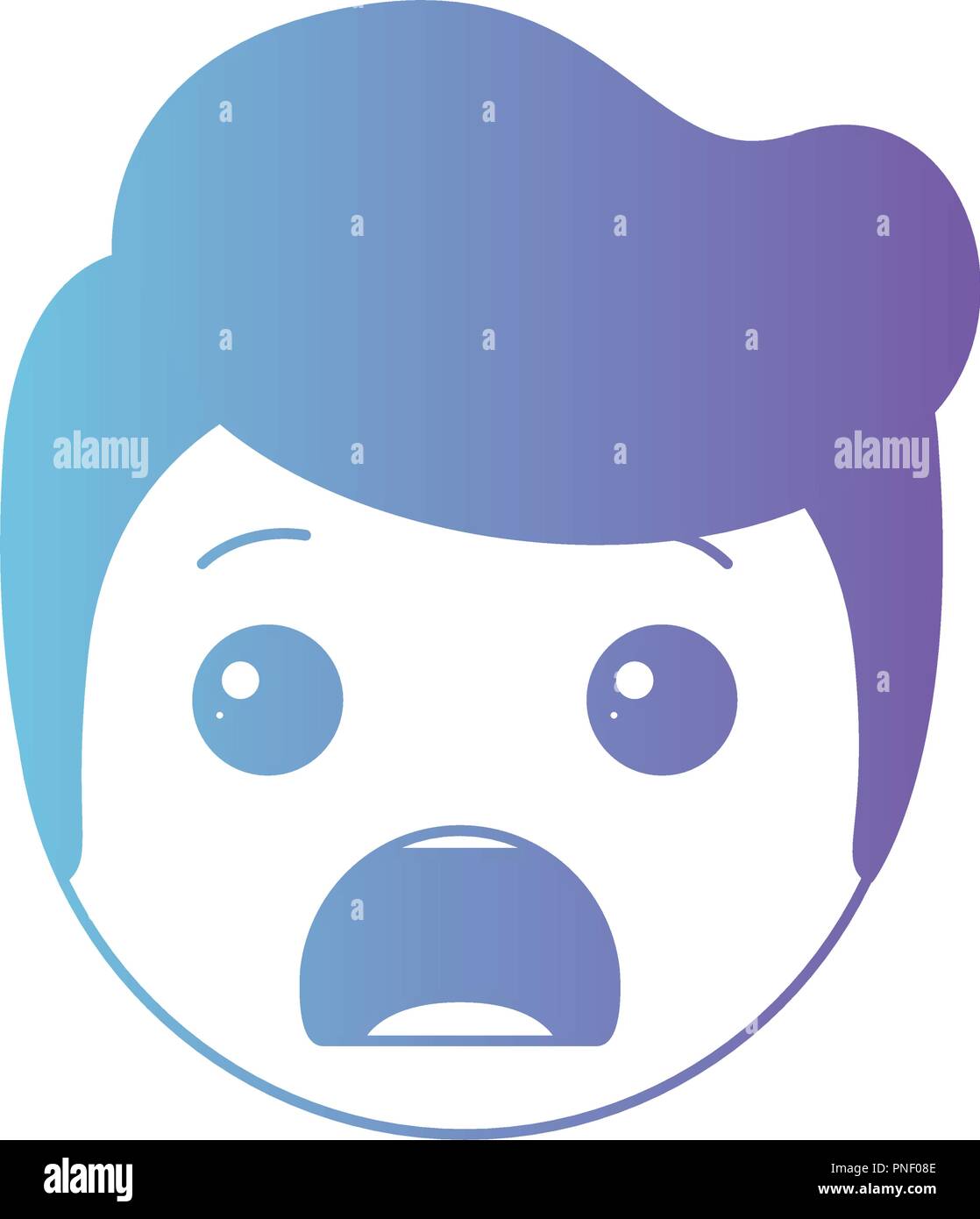 cartoon man angry head kawaii character Stock Vector Image & Art - Alamy