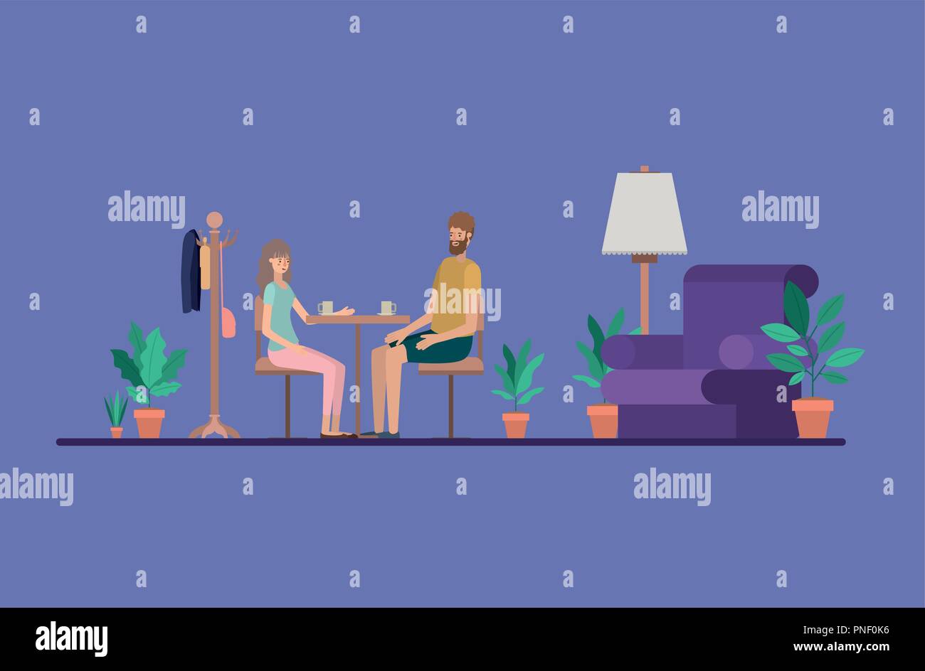 Happy guy relax drinking Stock Vector Images - Alamy