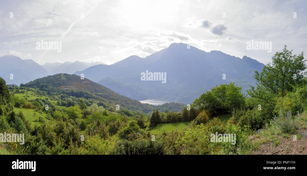 A Bubal lake landscape seen from the path to the Piedrafita de Jaca ...
