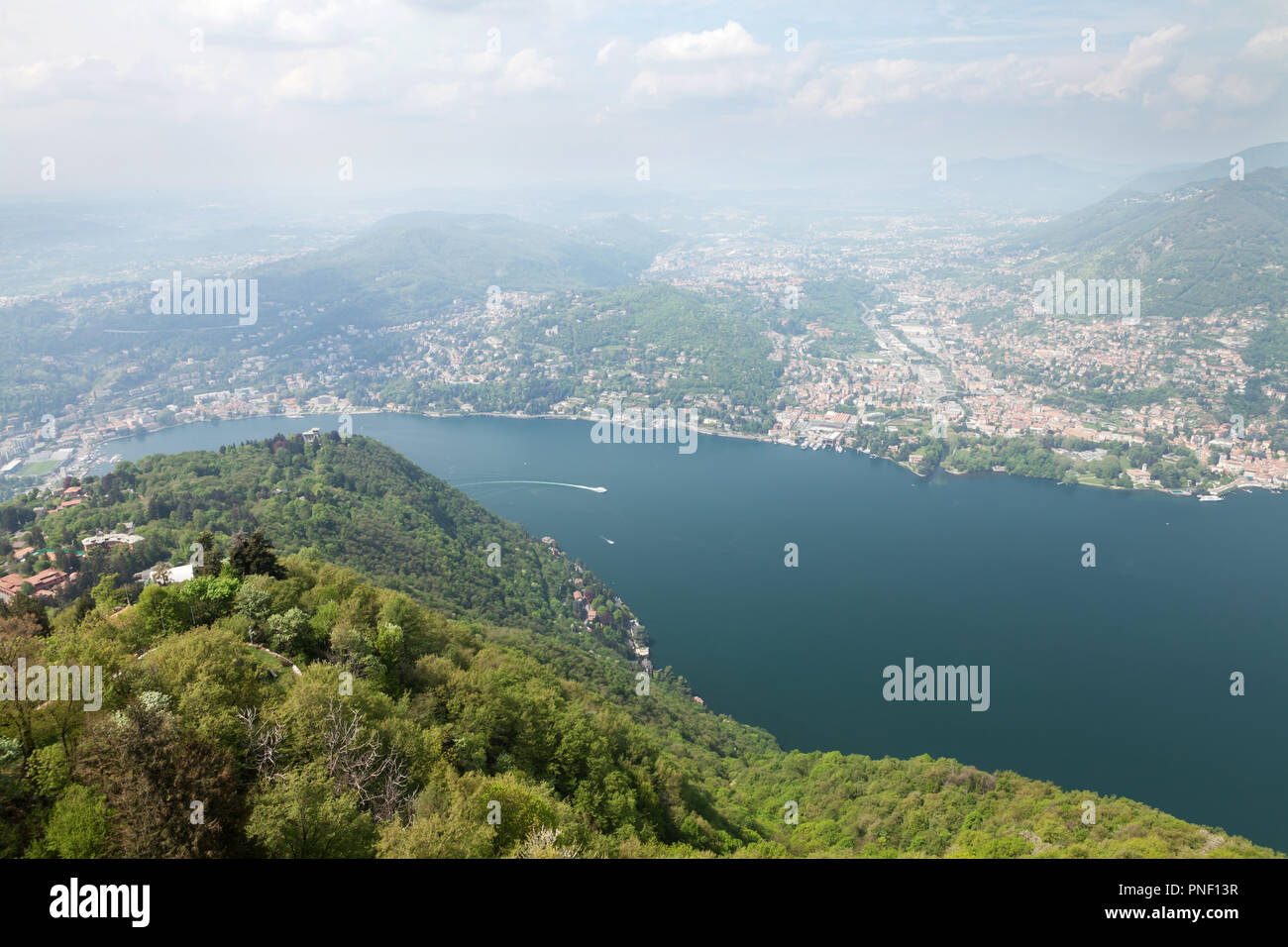 Lake Como landscape, Lombardy region, Italy, Europe. View from Brunate ...