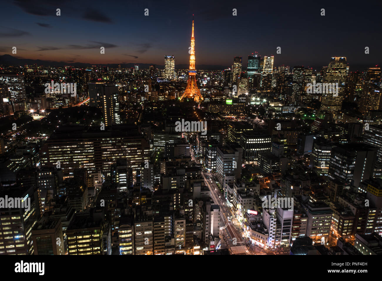 Night exterior view japanese hi-res stock photography and images - Alamy