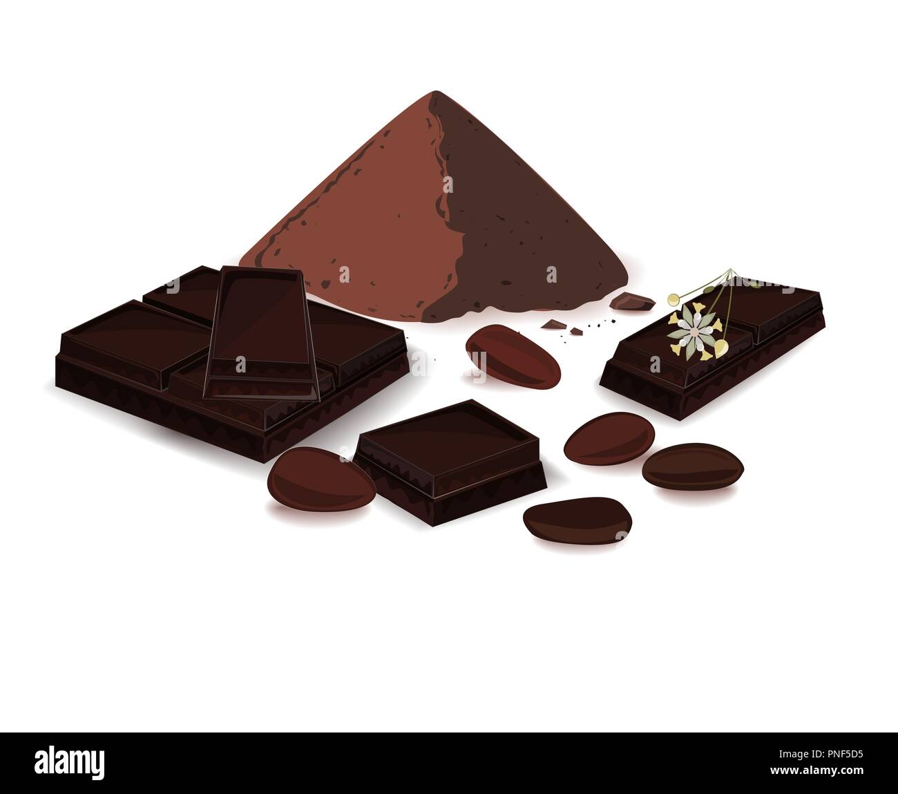 Cacao flower tree Stock Vector Images - Alamy