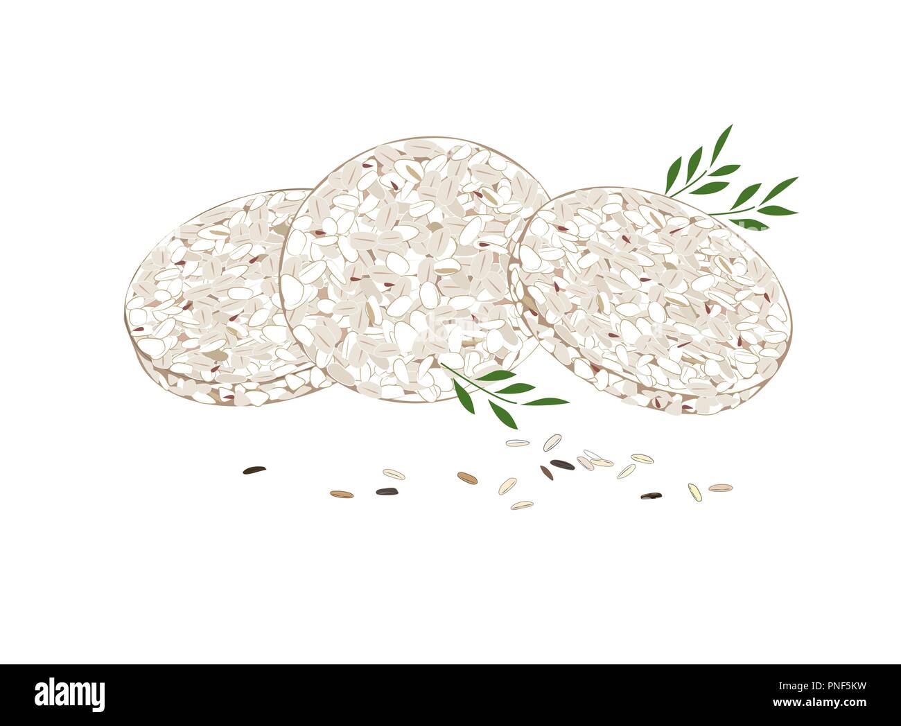 Round corn rice Stock Vector Images - Alamy