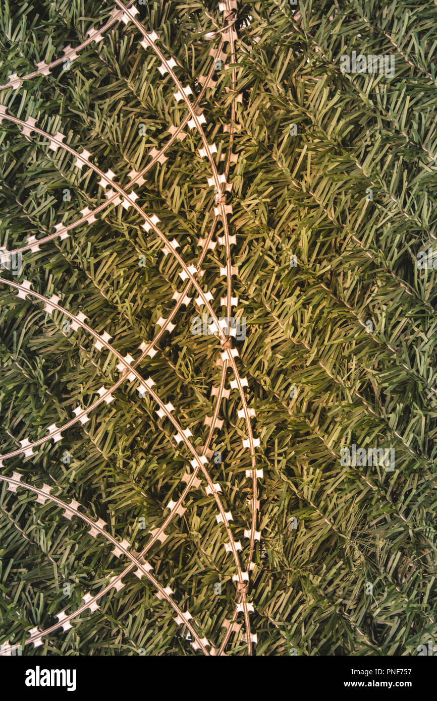 barbed wire fence used for protection purposes of a pproperty Stock ...