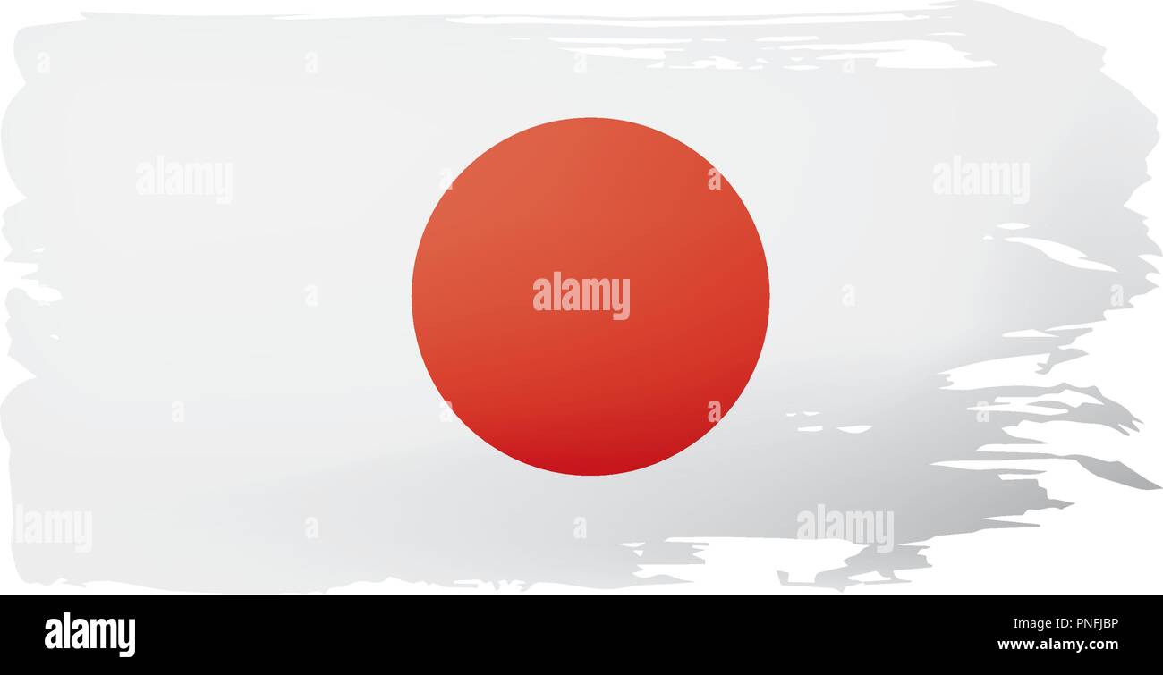 Japan flag, vector illustration on a white background Stock Vector ...