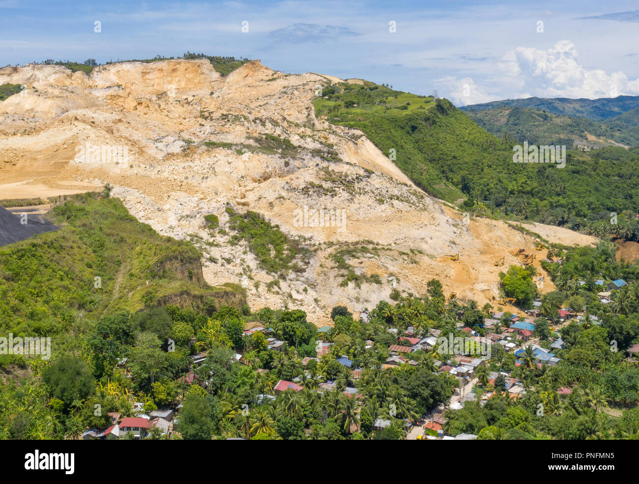 Naga City, Cebu, Philippines. 21st Sept 2018.Aerial view of a massive ...