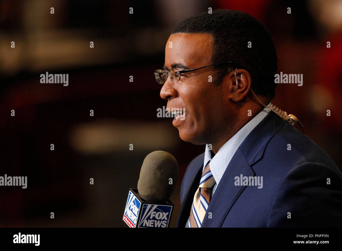 Kevin Corke of Fox News at a public appearance for President Donald ...