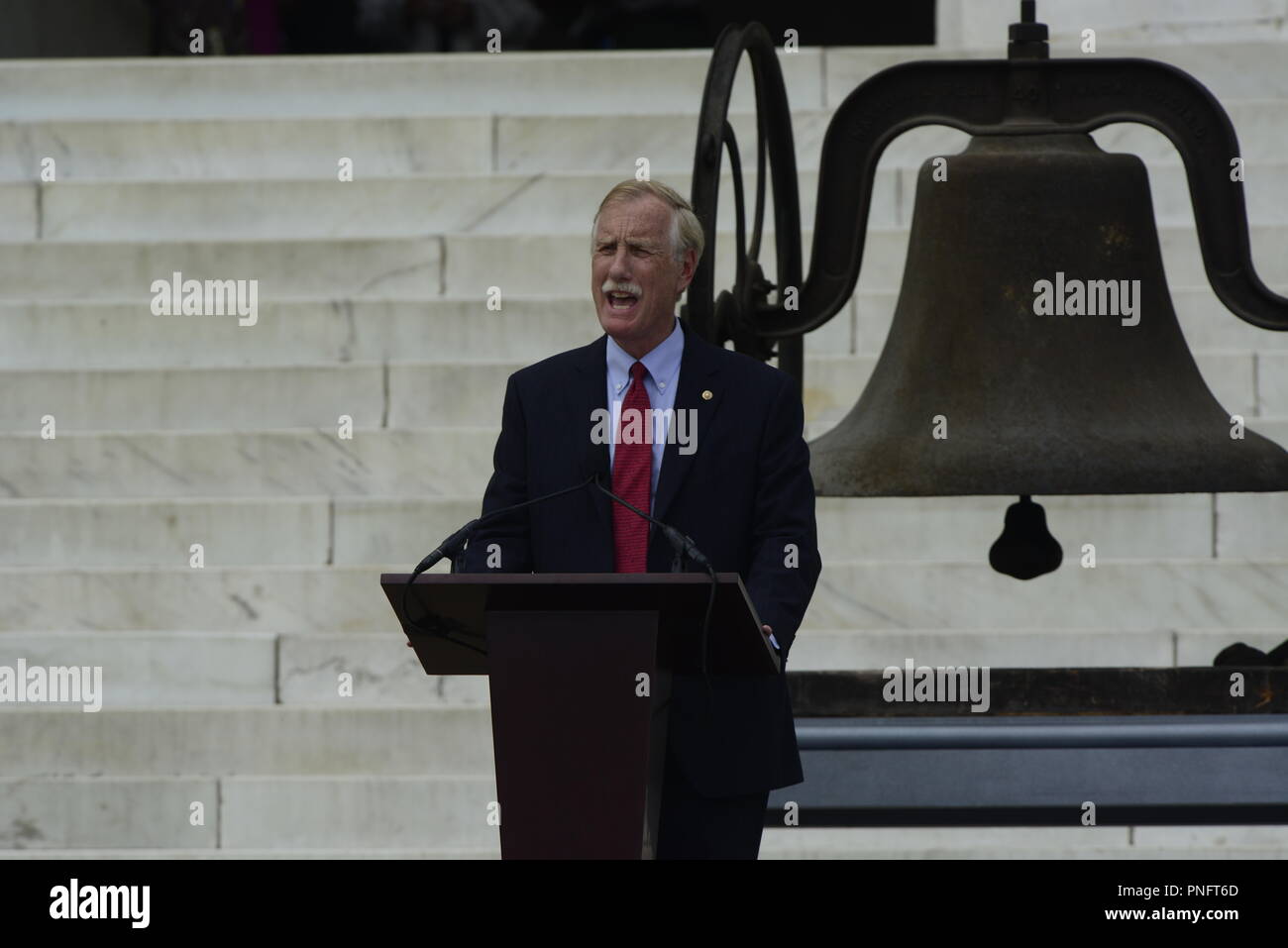 United States Senator Angus King (Independent of Maine) makes remarks ...