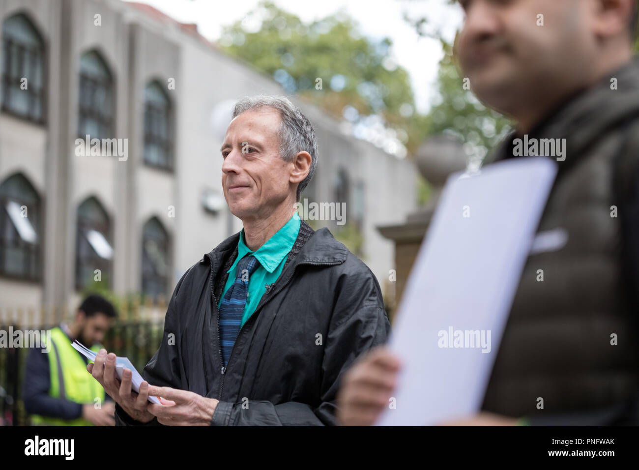 London, UK. 21st September, 2018. LGBT leafletting outside Regents Park ...