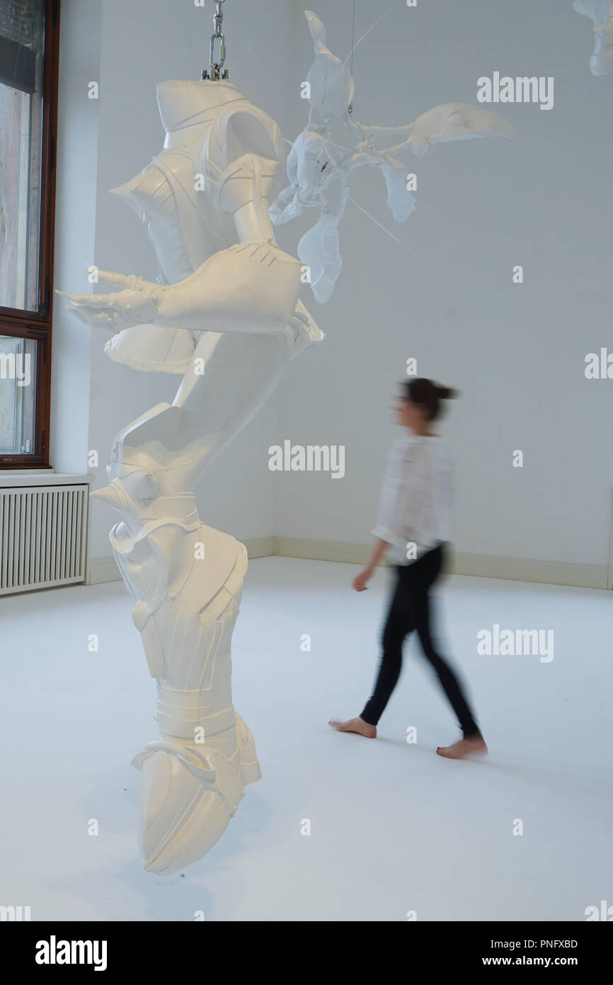 21 September 2018, Berlin: So-called "cyborgs" by the South Korean ...