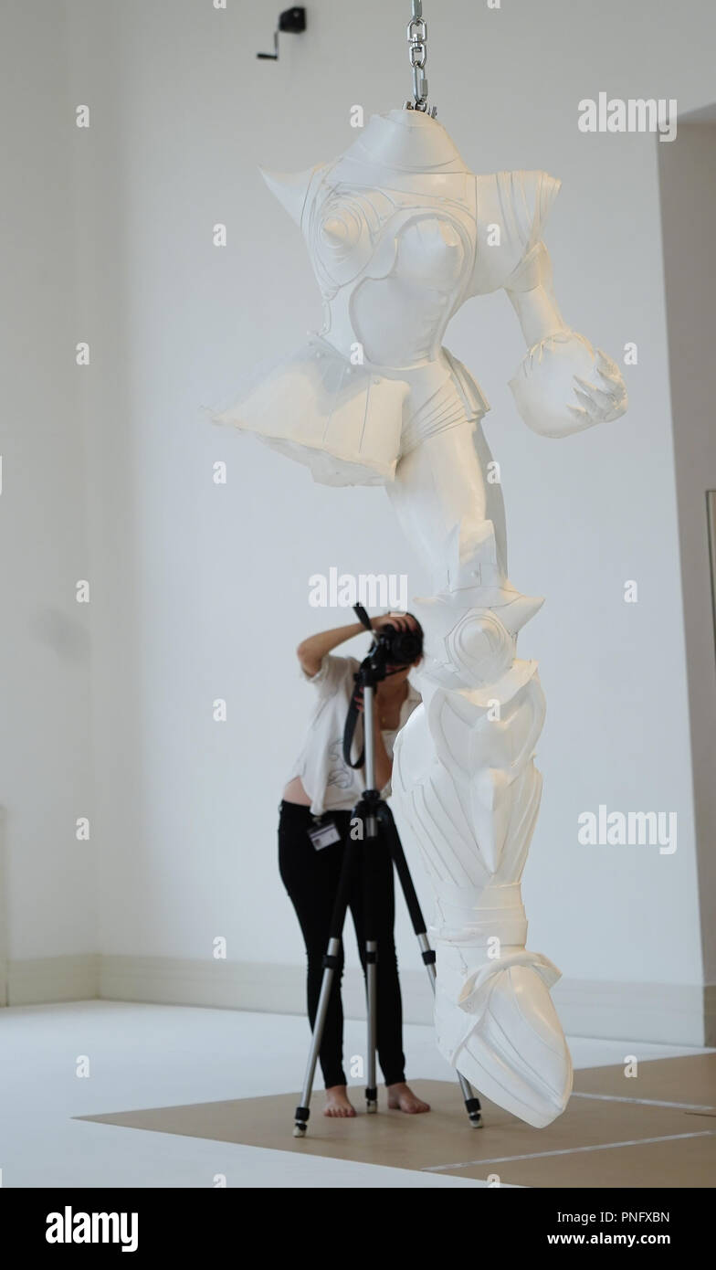 21 September 2018, Berlin: A so-called "cyborg" by the South Korean ...