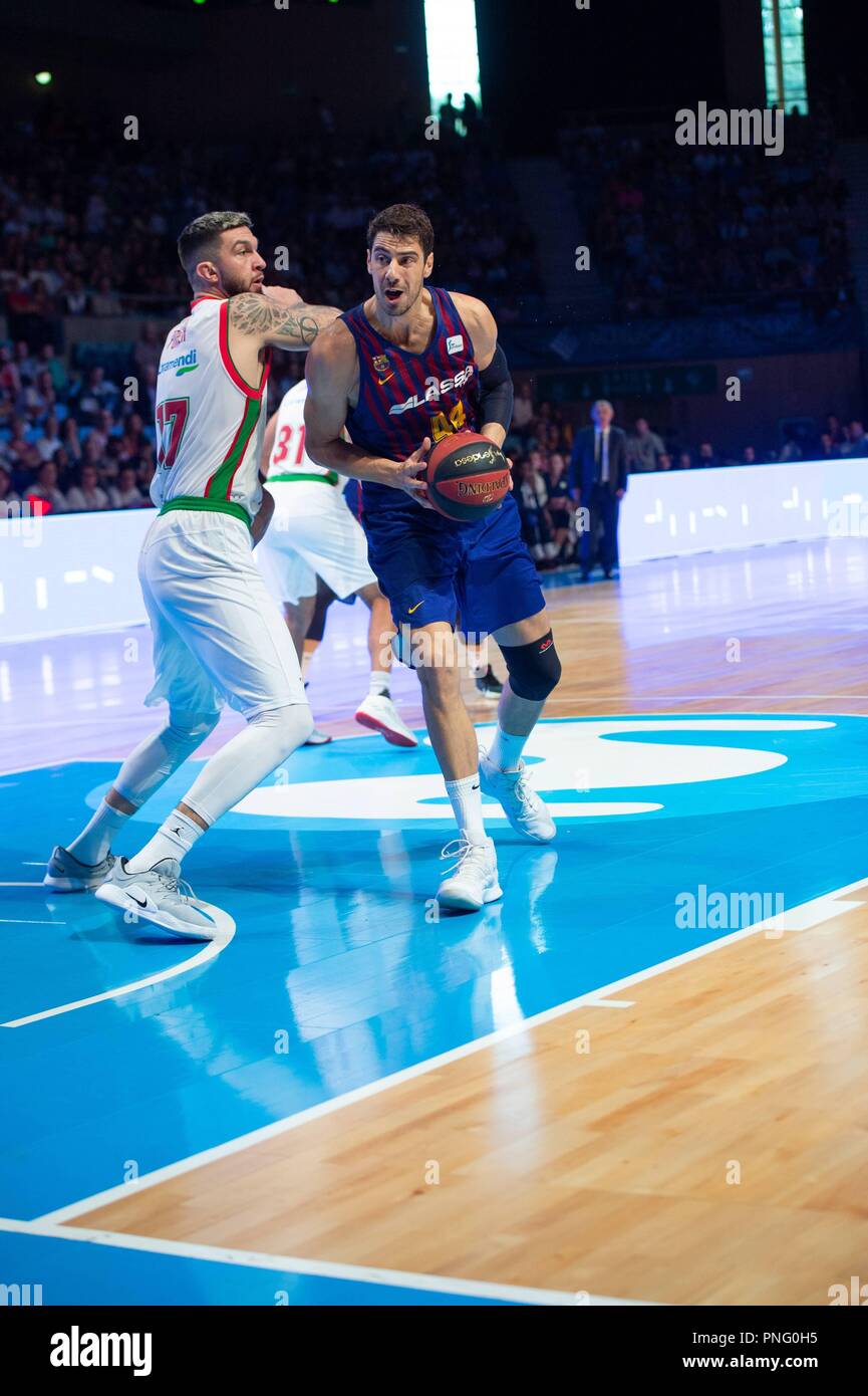 Santiago de Compostela,Spain - September 21- players of Barcelona and ...