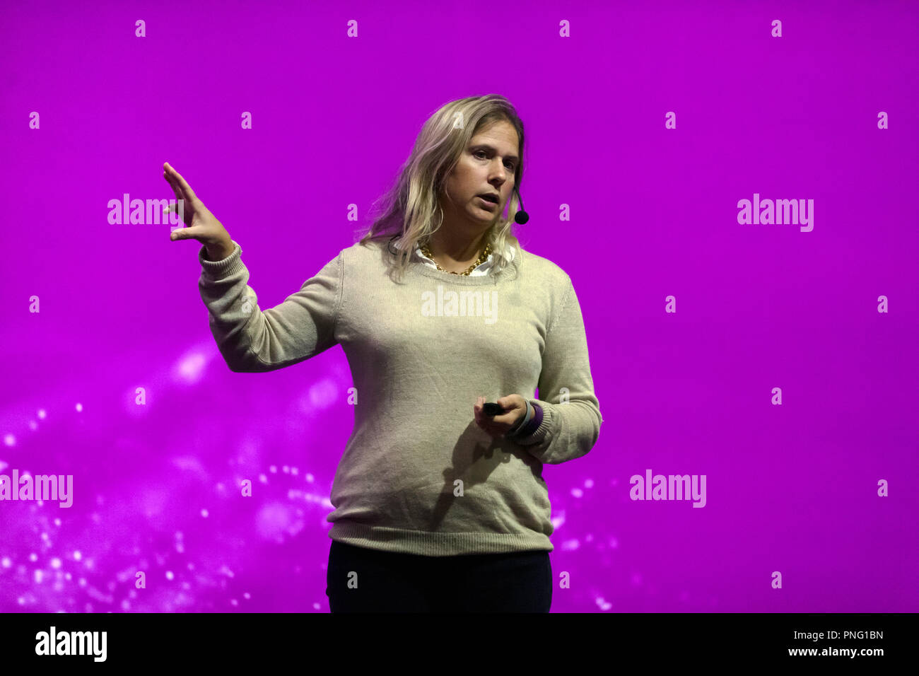 Geneticist Sarah Teichmann introducing a project that aims to map all ...