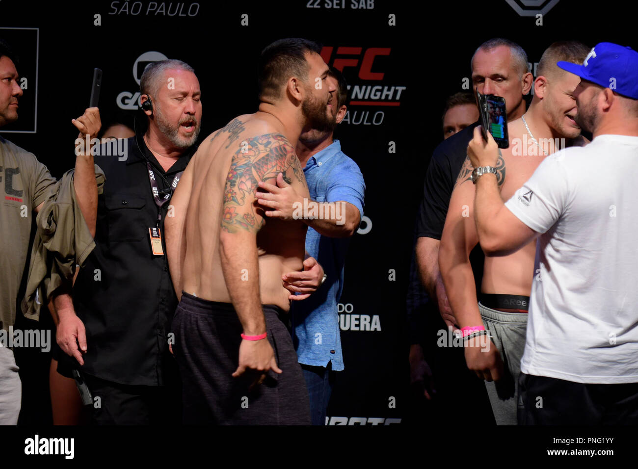 Sao Paulo, Brazil. 21st Sept 2018. PESAGEM UFC FIGHT NIGHT MARRETA X ...