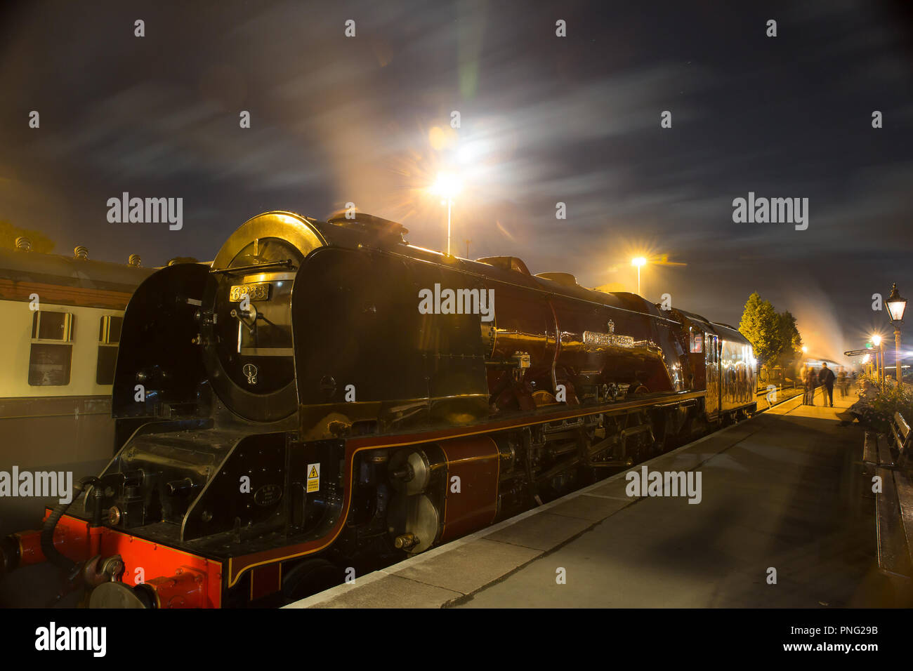 Steam locomotives at night hi-res stock photography and images - Alamy