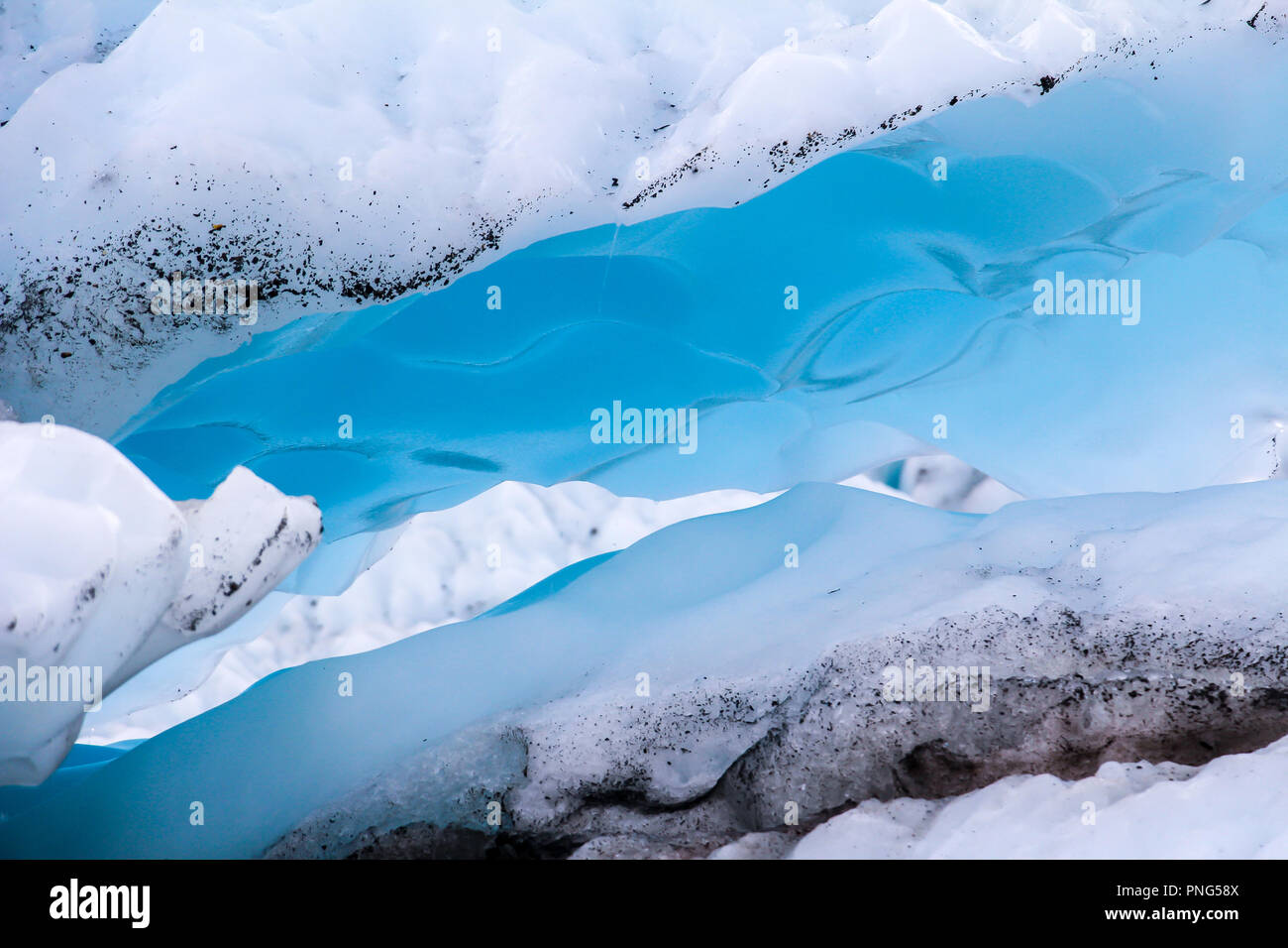Blue ice cave at Matanuska glacier, Alaska Stock Photo - Alamy