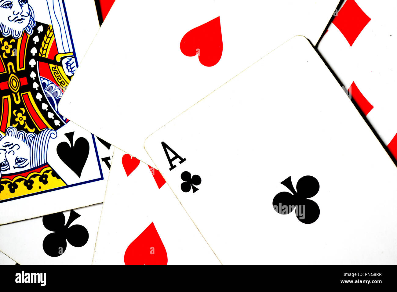 Scattered playing cards on all table hi-res stock photography and ...