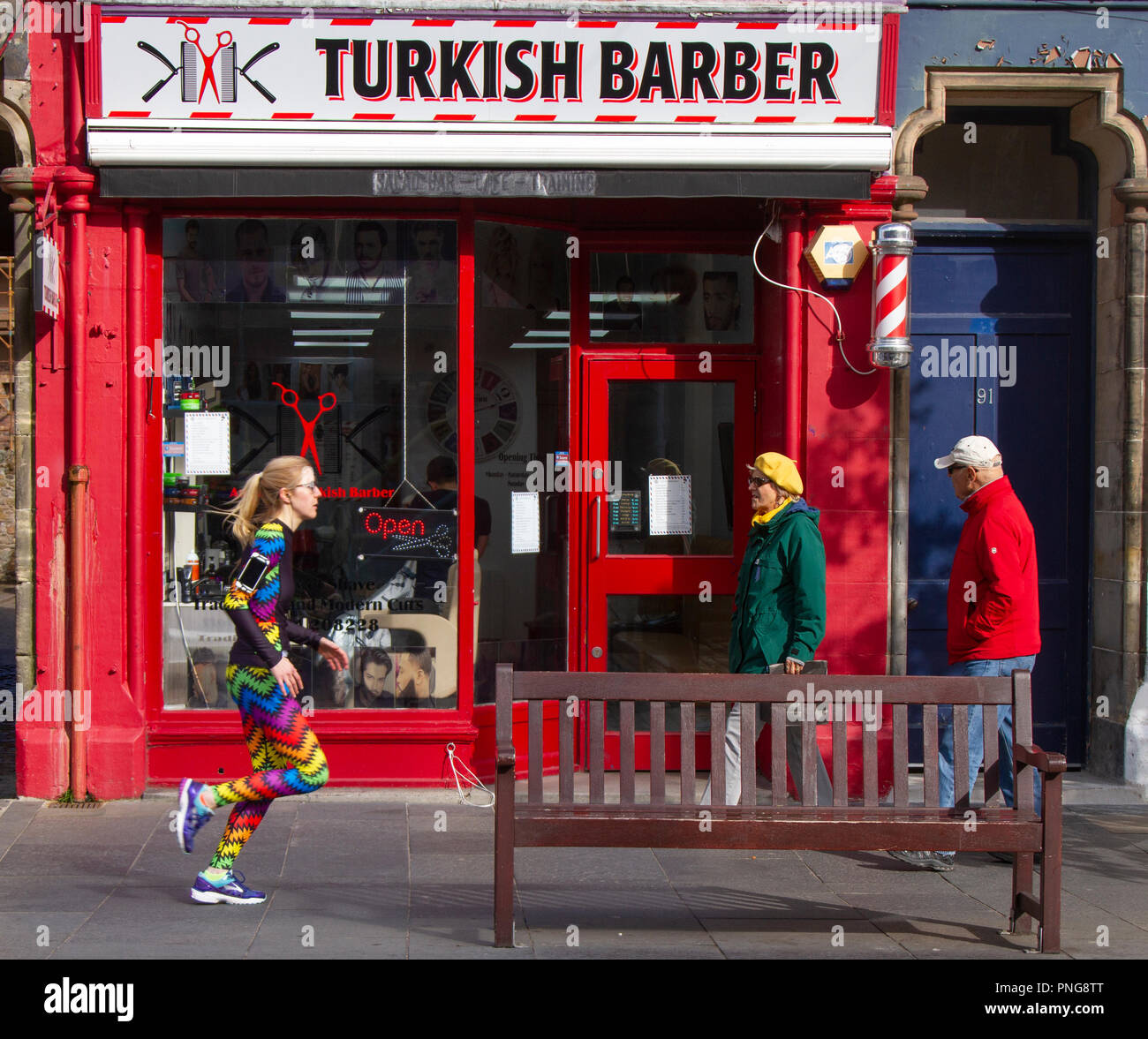 Turkish Barber, hairdressing saloon; Foreign students in Freshers week ...