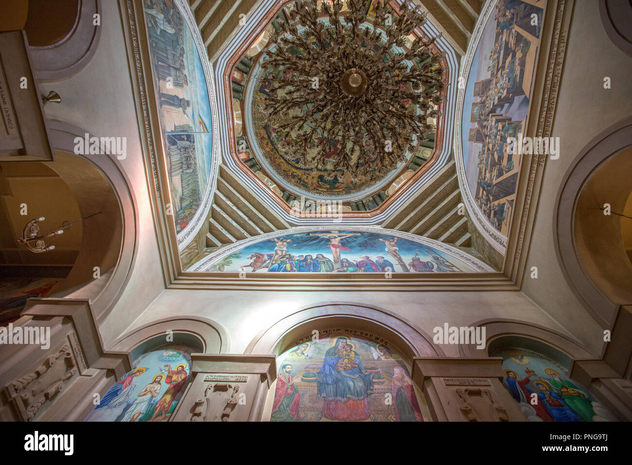 Vault ceiling, Holy Trinity Cathedral, known in Amharic as Kidist ...