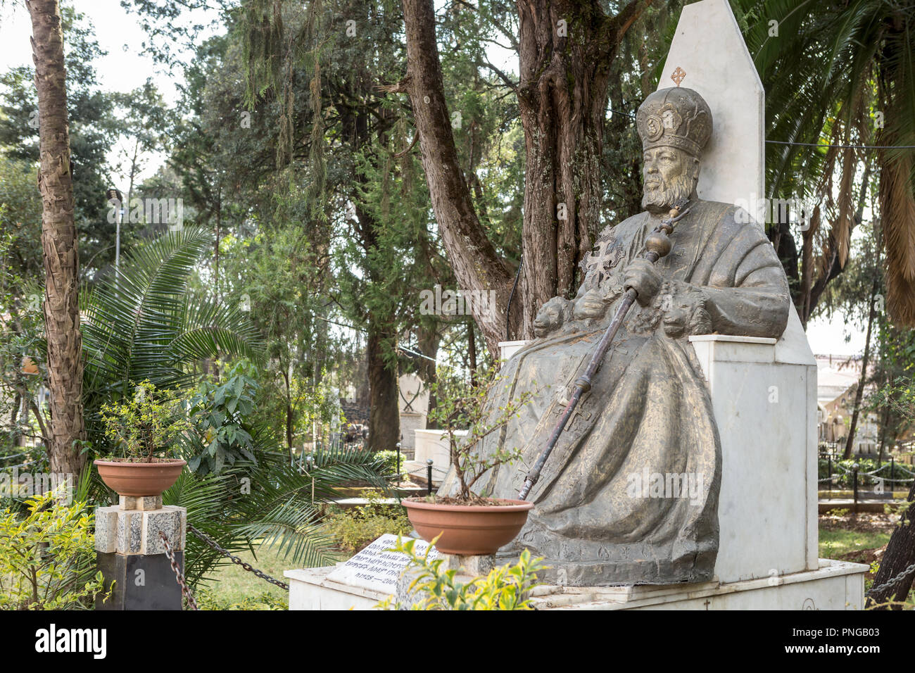 Memorial to past Priest, Holy Trinity Cathedral, known in Amharic as ...