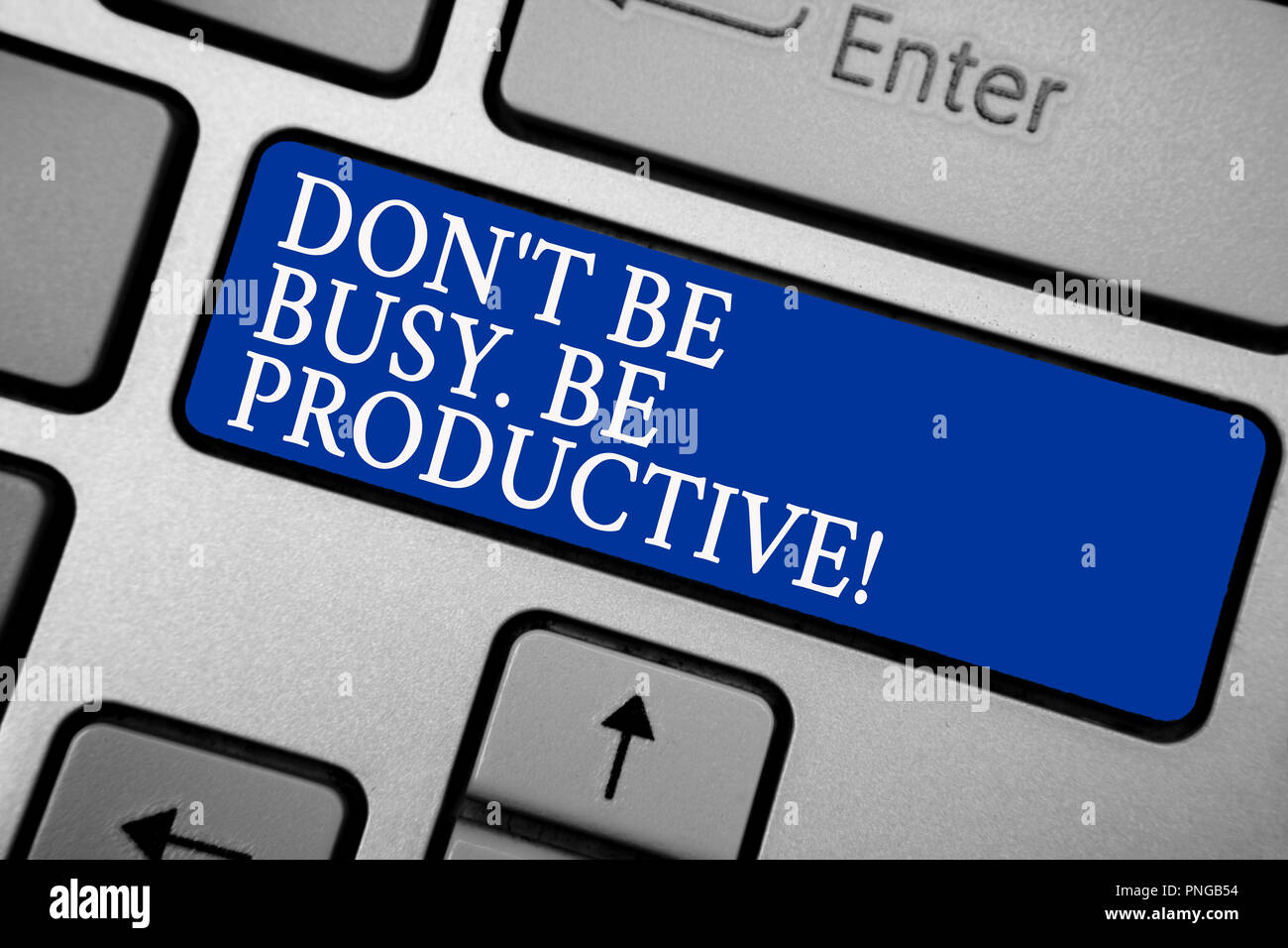 Word writing text Don t not Be Busy. Be Productive. Business concept ...