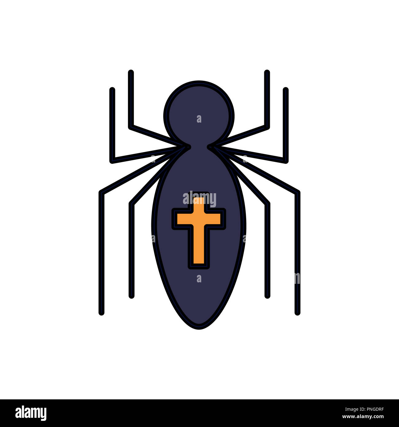White line spider web icon Cut Out Stock Images & Pictures - Alamy