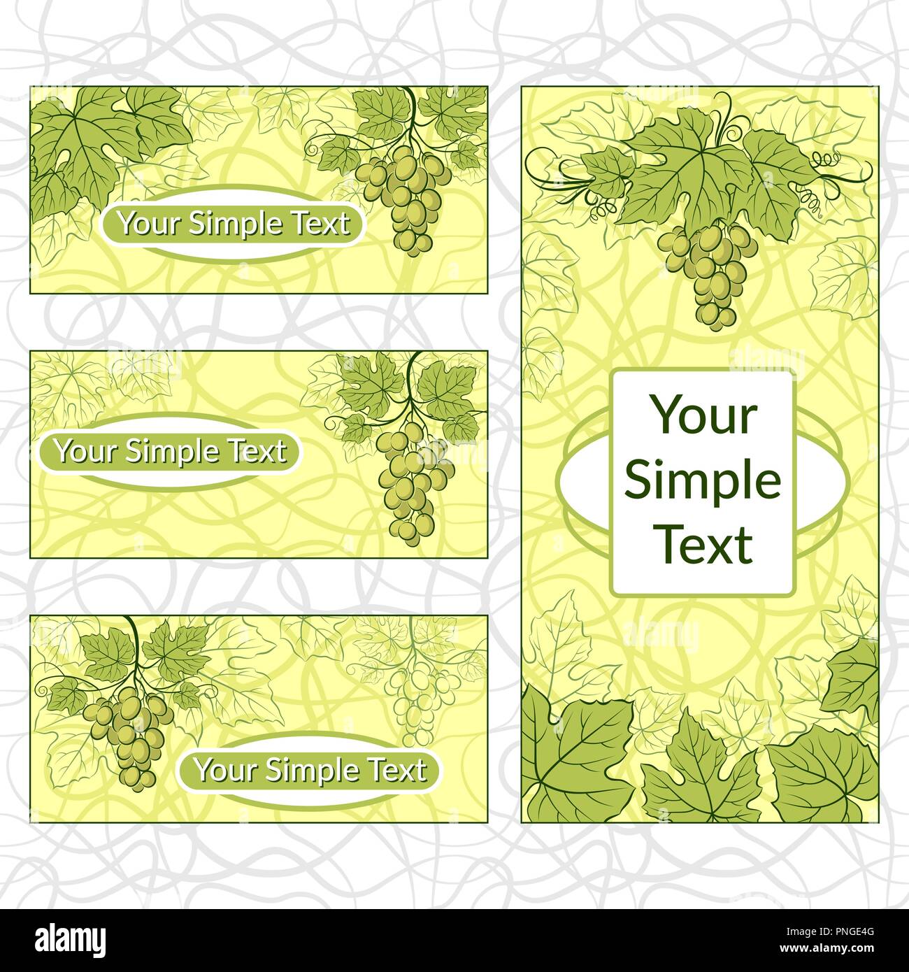 Banner green ripe grape Stock Vector Images - Alamy