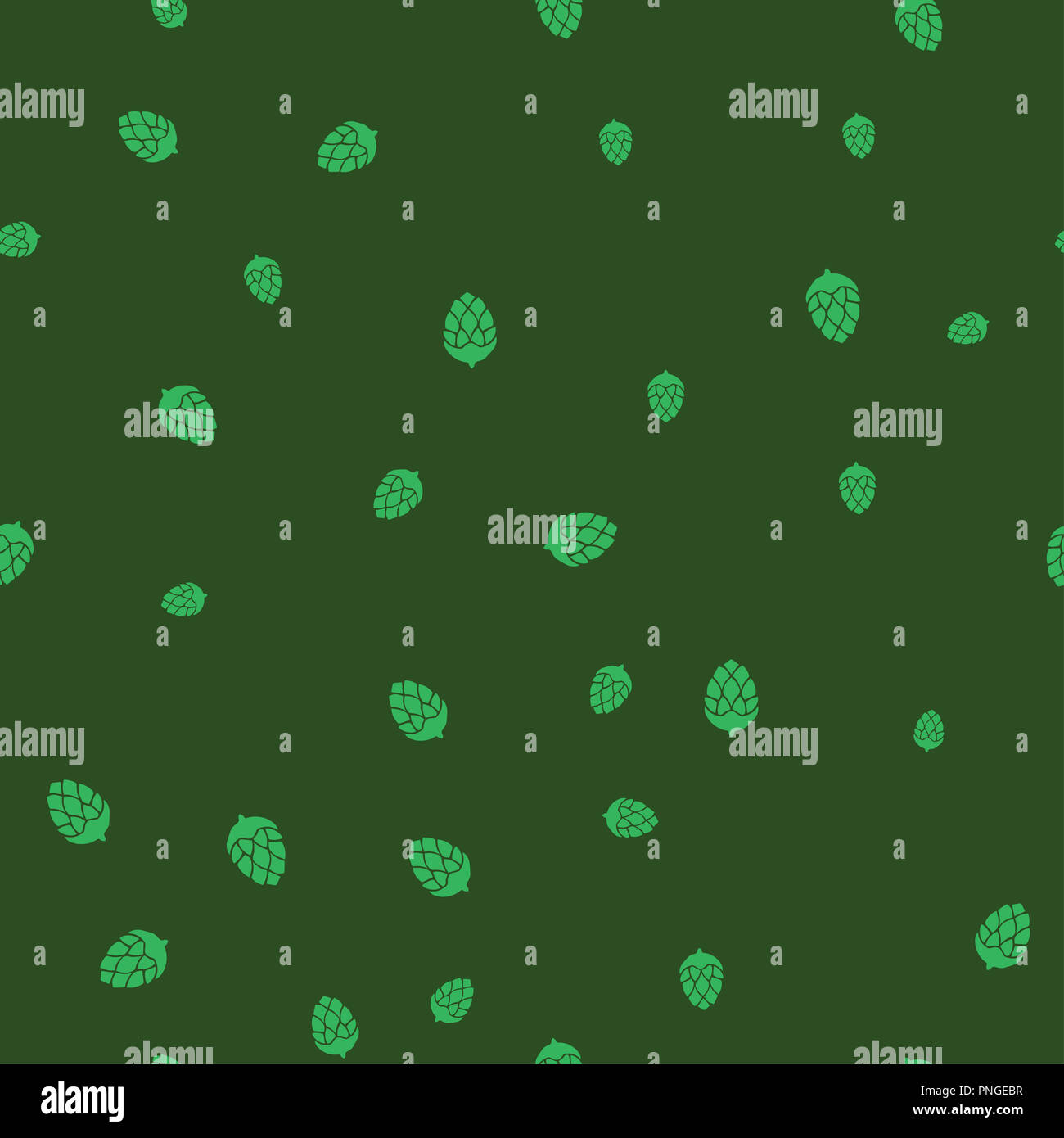 Hop seamless pattern. illustration. Green background Stock Photo - Alamy