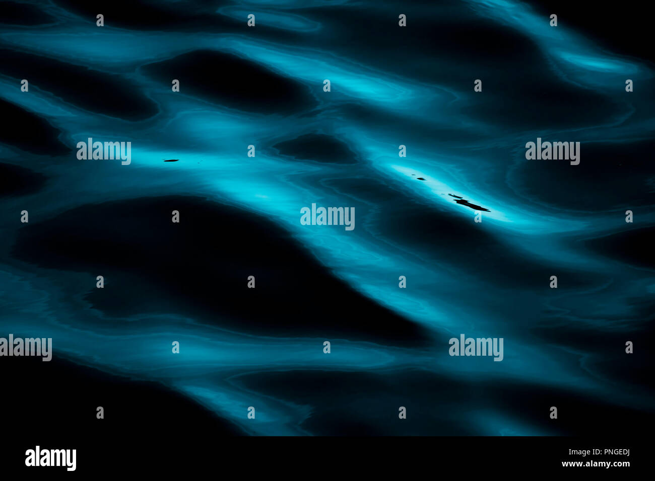 Abstract water close up detail in dark blue color background Stock ...