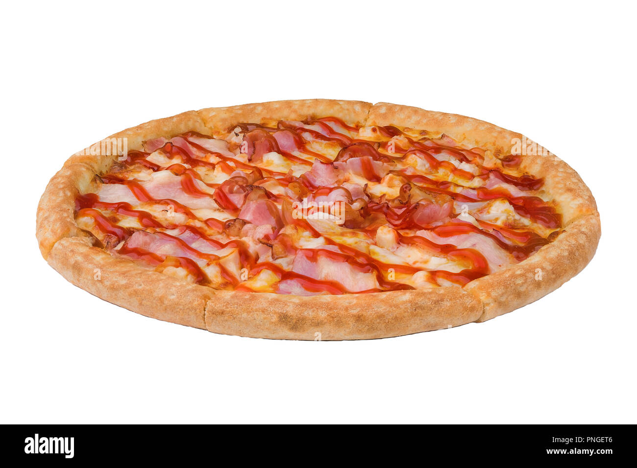 Delicious pizza isolated on white background with copy space Stock ...
