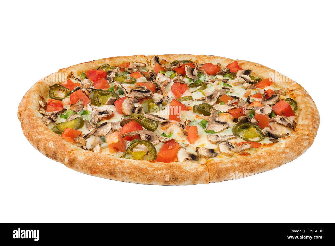 Delicious pizza isolated on white background with copy space Stock ...