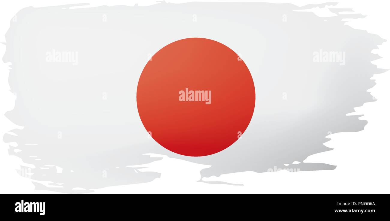 Japan flag, vector illustration on a white background Stock Vector ...