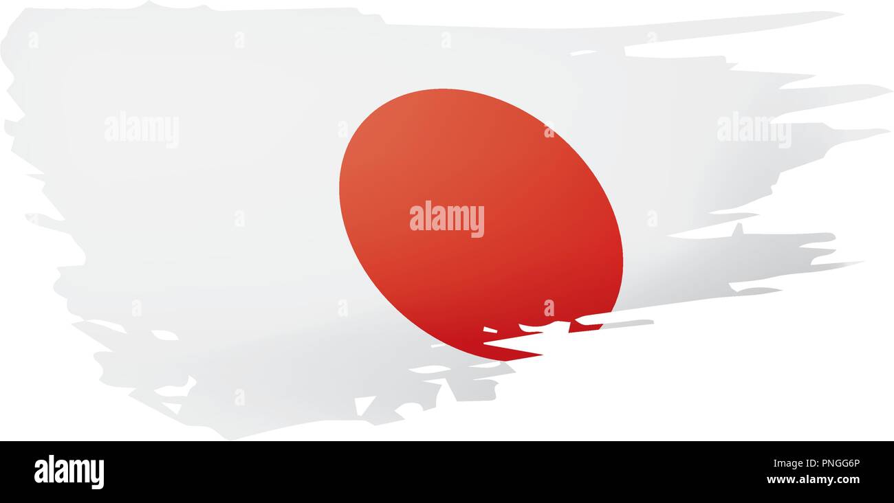 Japan flag, vector illustration on a white background Stock Vector ...