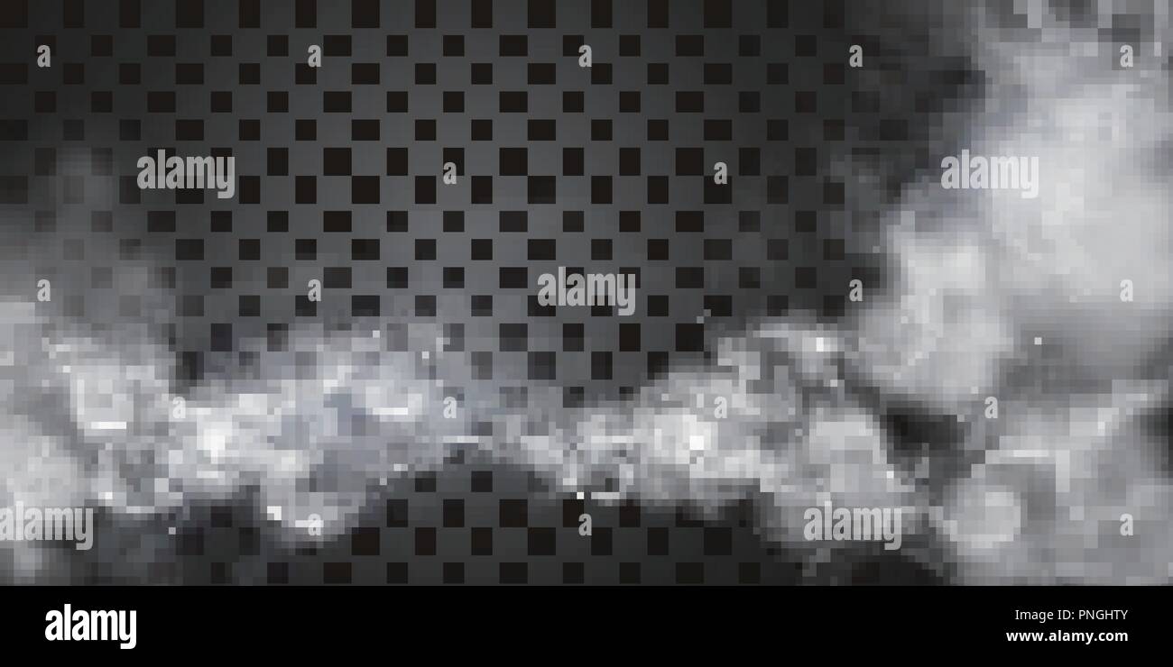 Smoke floating in the air in 3d illustration on transparent background ...