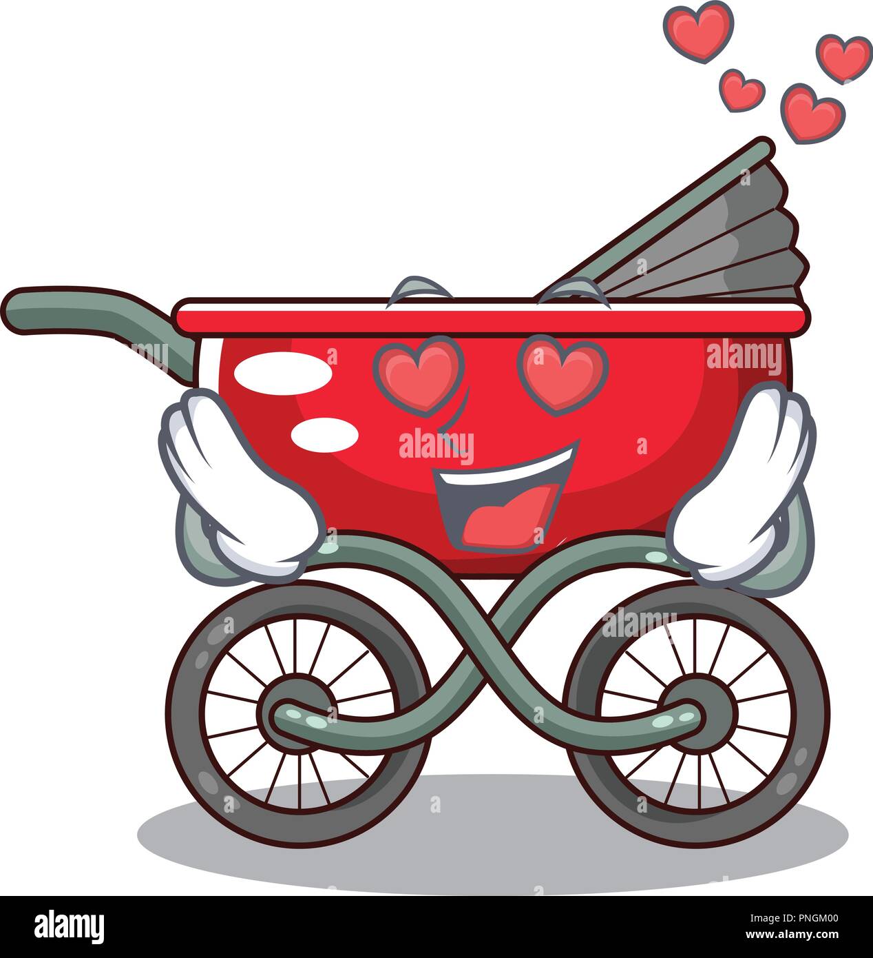 Funny baby in stroller Stock Vector Images - Alamy