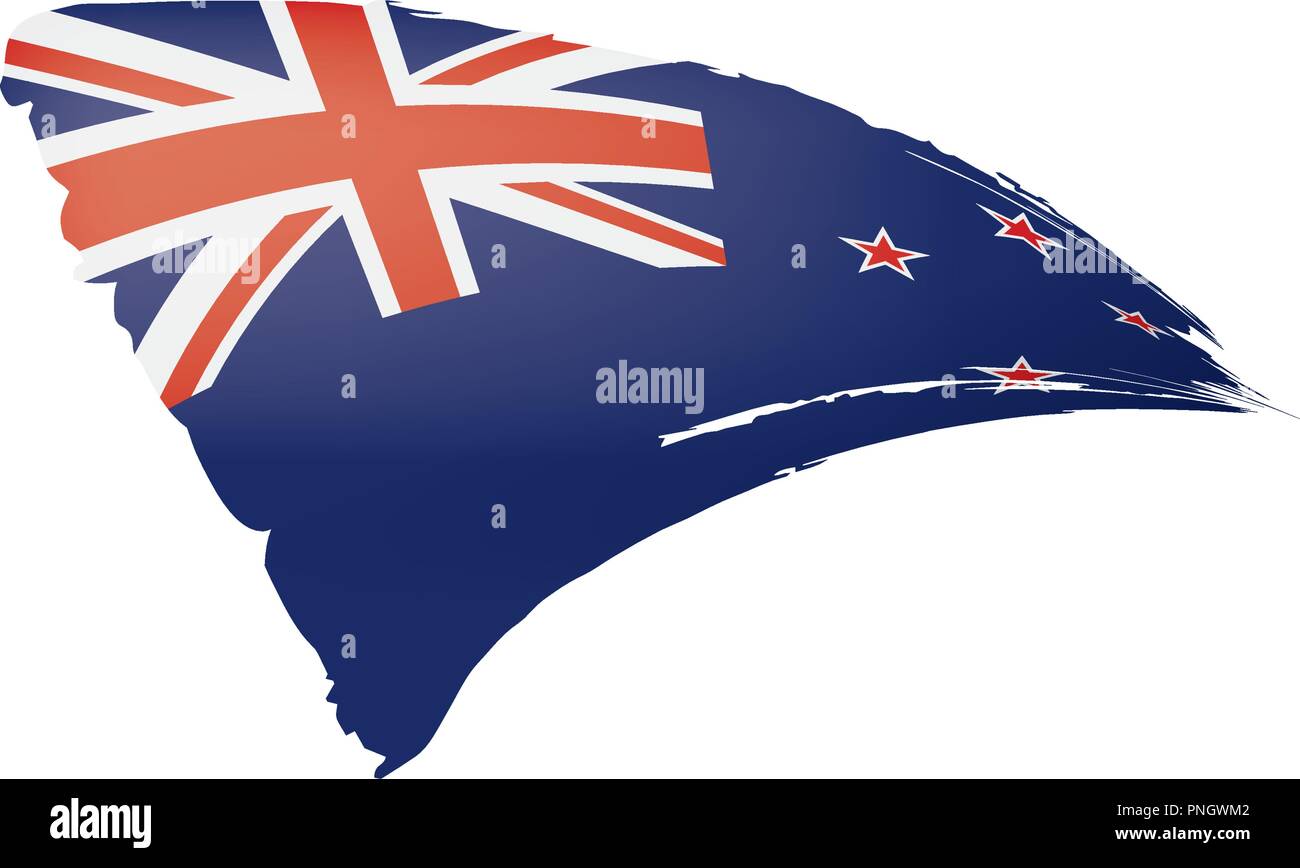 New Zealand flag, vector illustration on a white background Stock ...