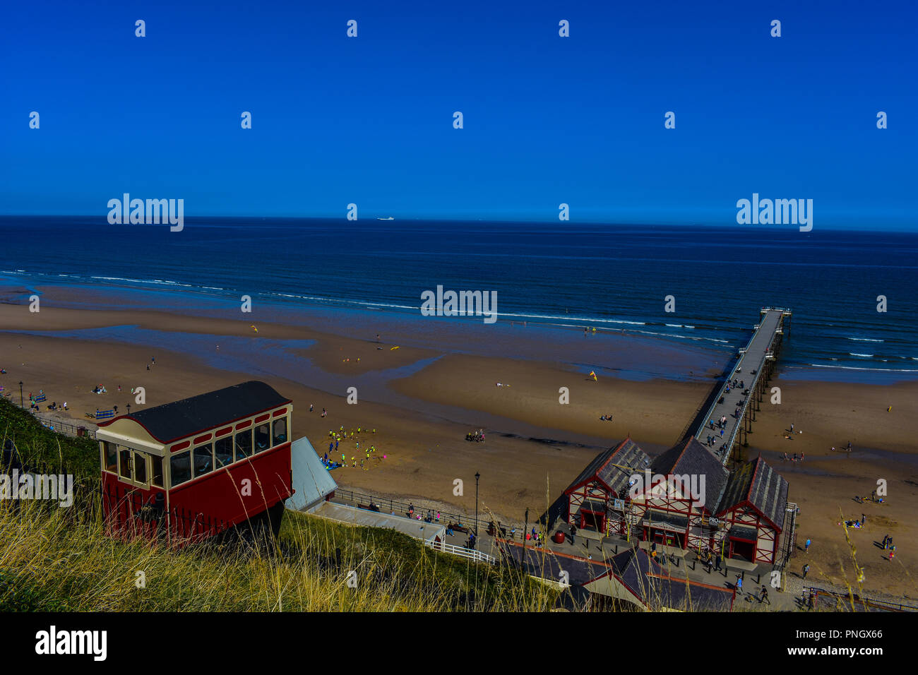 Saltburn and Saltburn Cliffs Stock Photo - Alamy