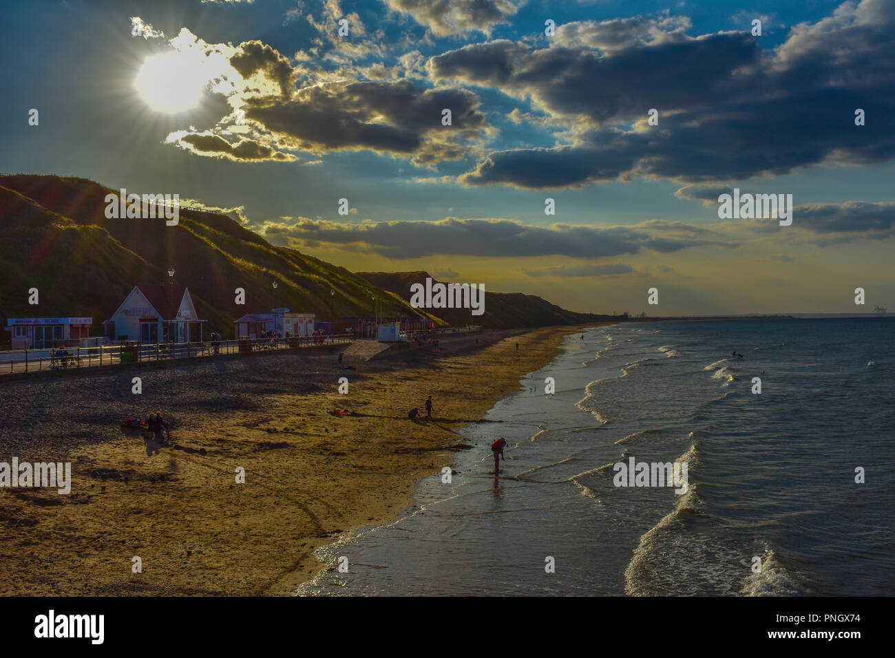 Saltburn and Saltburn Cliffs Stock Photo - Alamy