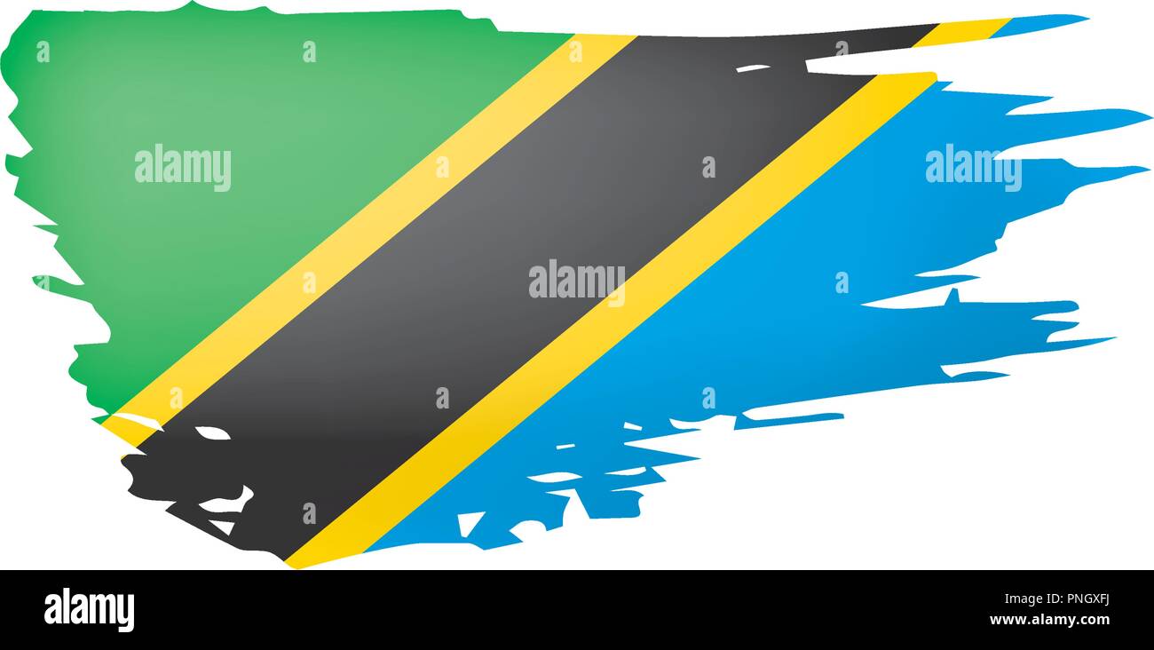 Tanzania flag, vector illustration on a white background Stock Vector ...
