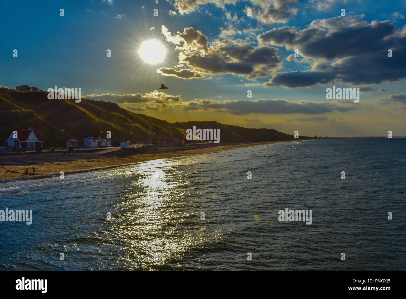 Saltburn and Saltburn Cliffs Stock Photo - Alamy