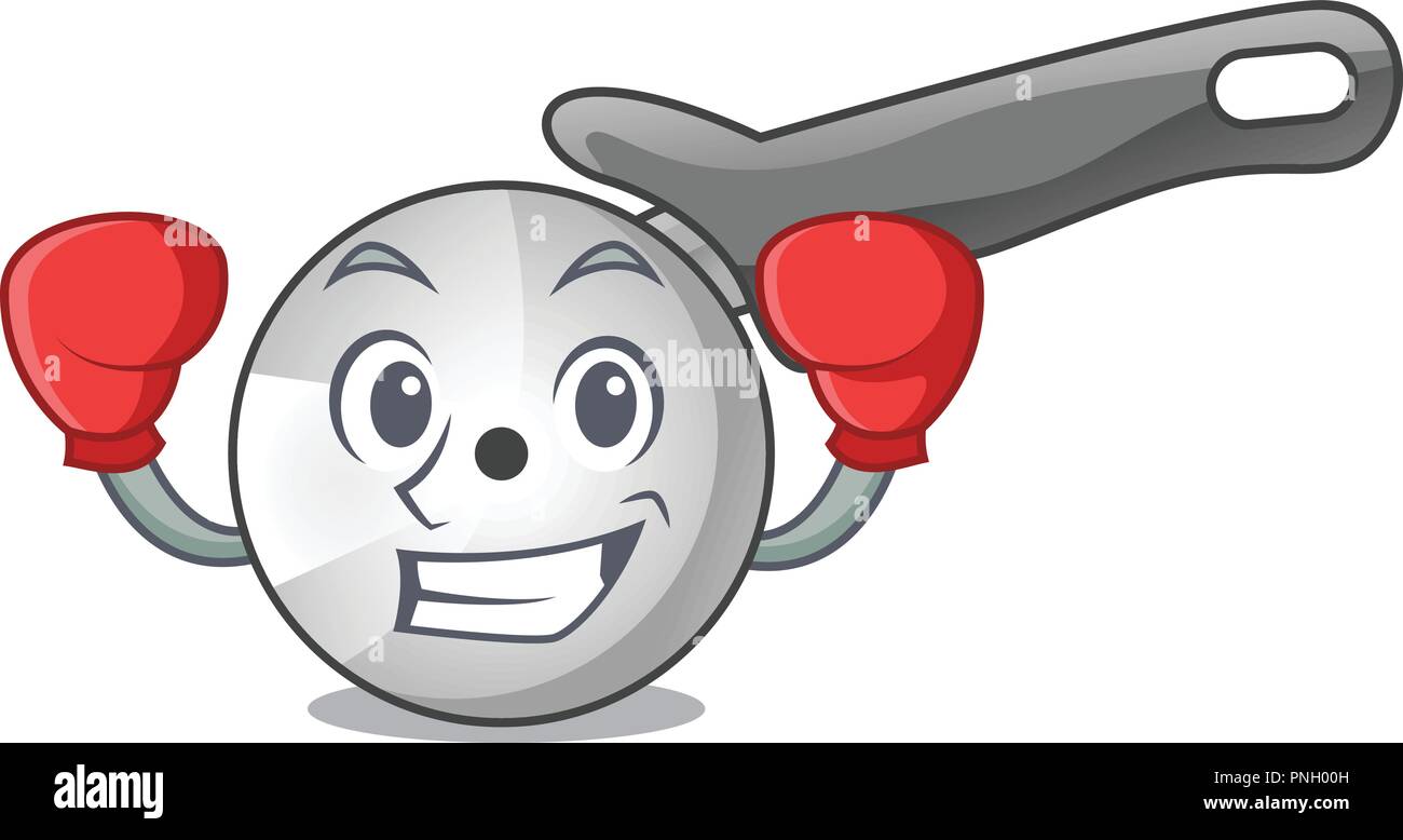 Boxing pizza cutter knife cartoon for cutting Stock Vector Image & Art ...