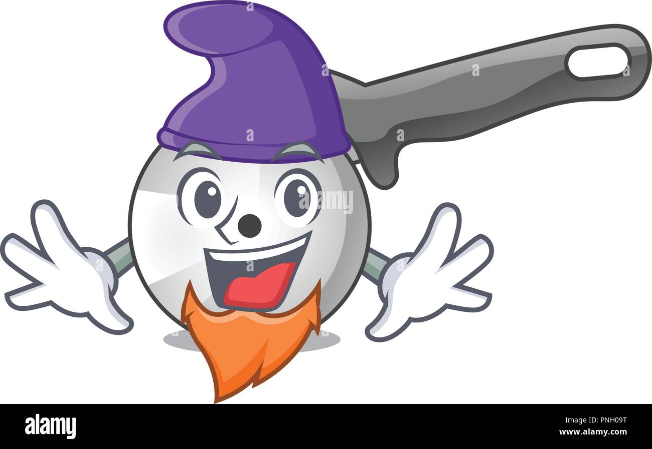 Elf pizza cutter knife cartoon for cutting Stock Vector Image & Art - Alamy