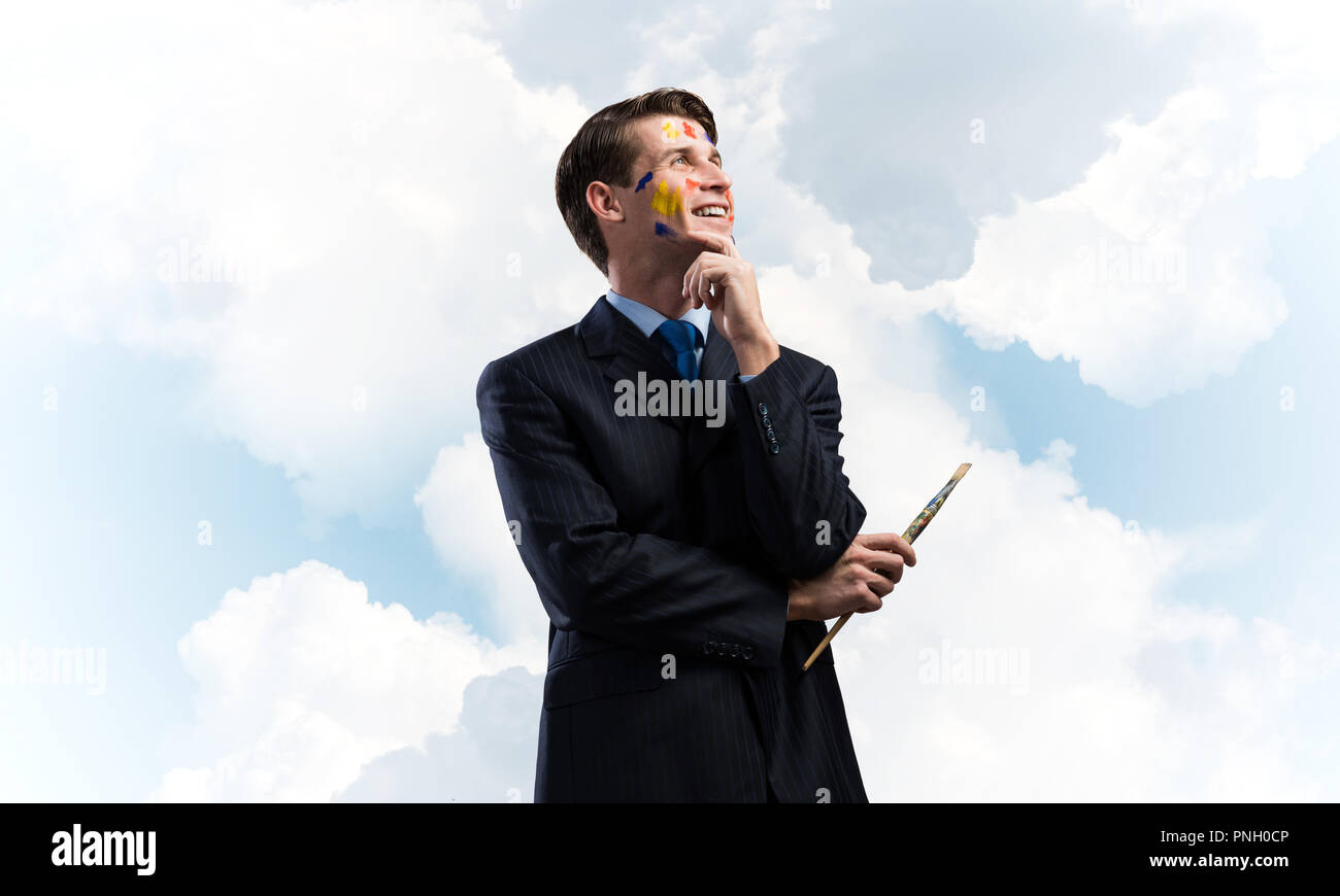 Inspiration of young creative businessman Stock Photo - Alamy