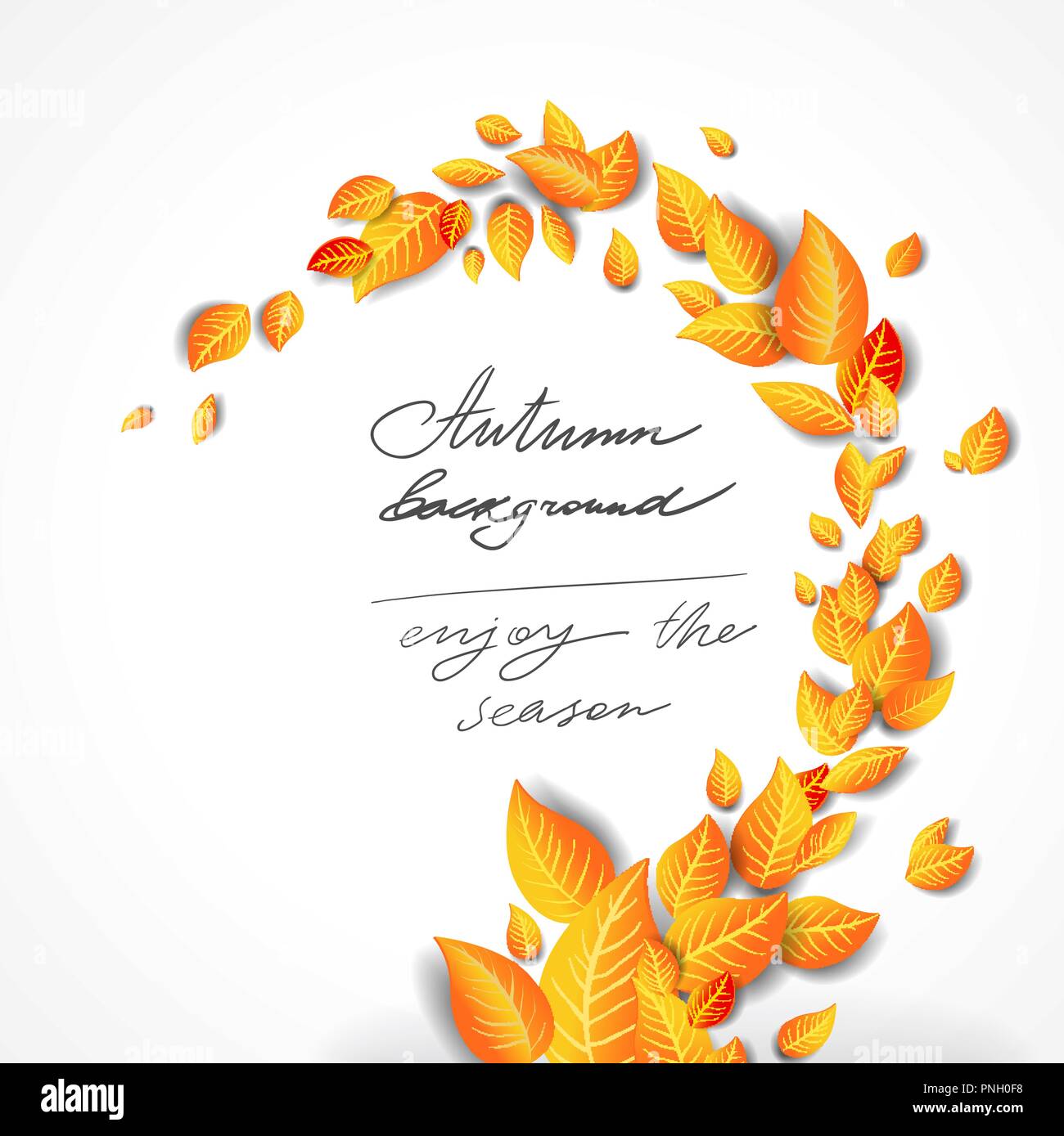 Bright yellow leaves color Stock Vector Images - Alamy