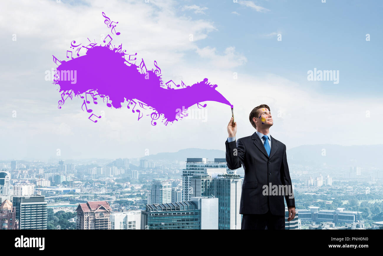 Business inspiration of young man Stock Photo - Alamy