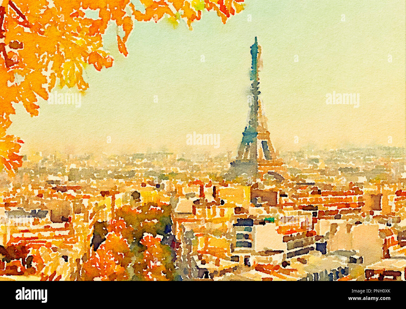 paris france illustration Stock Photo - Alamy